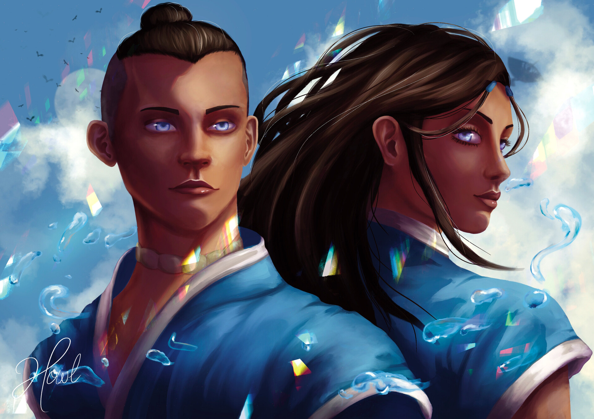 ArtStation - Sokka and Katara _ Avatar the last Airbender