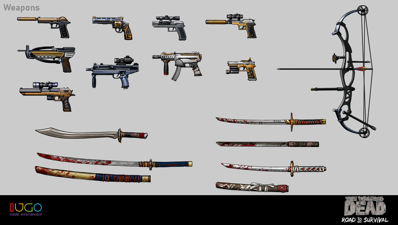 Elaine Luo - The Walking Dead_Buildings, Icons & Weapons