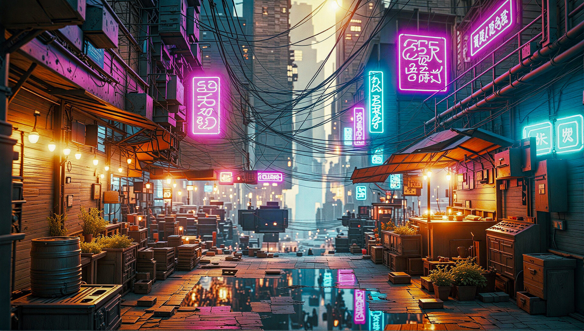 ArtStation - Neon Bazaar