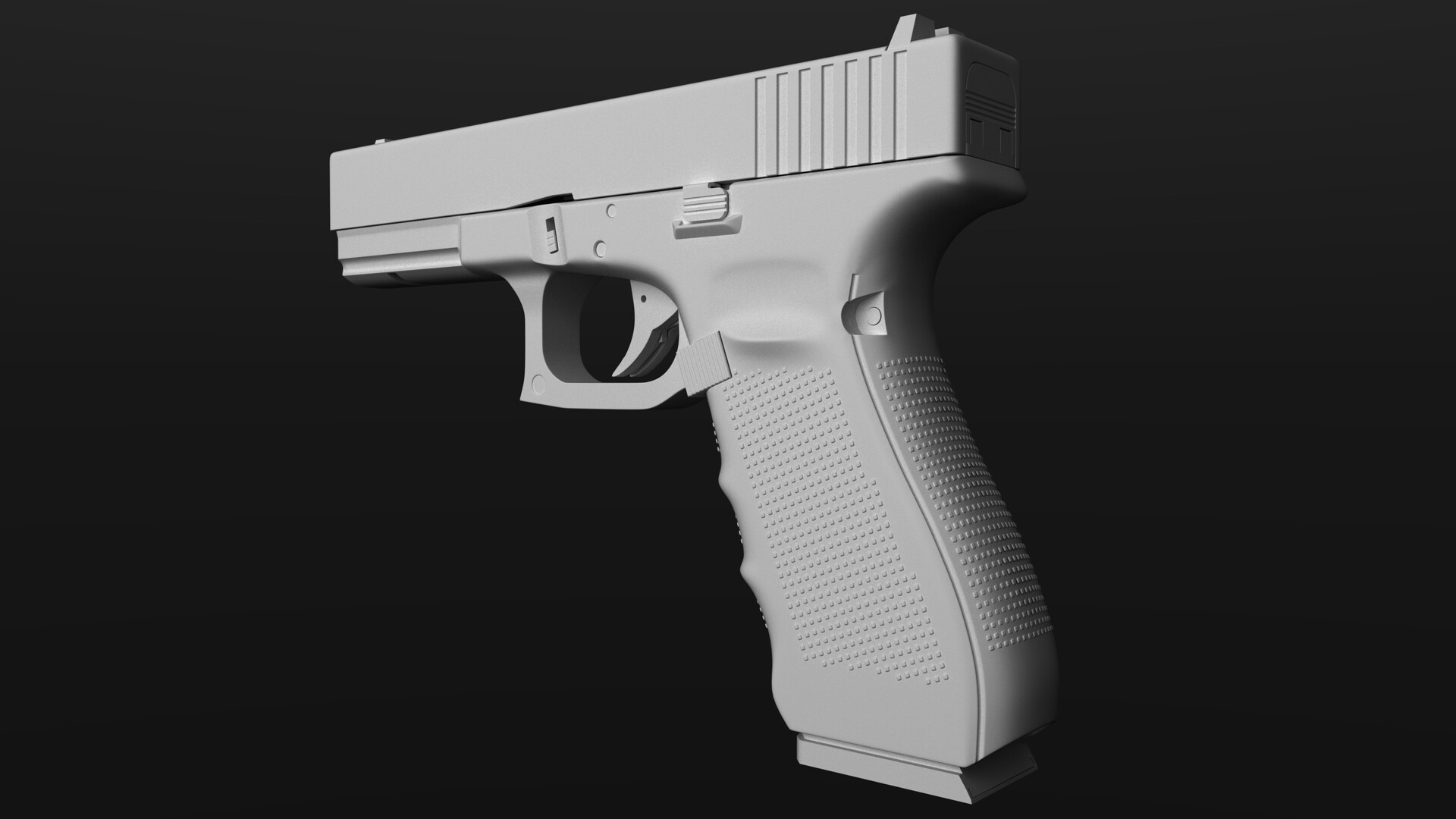 Gabriel Saldaña - Glock 17 Gen 4 - Hard Surface Model Vray Render (W.I.P.)