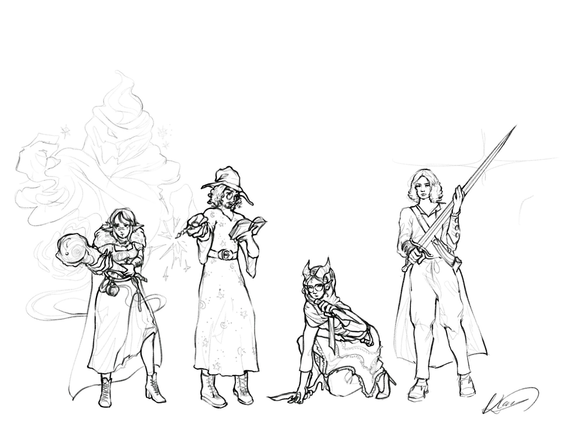 ArtStation - Drawing of my DND party!