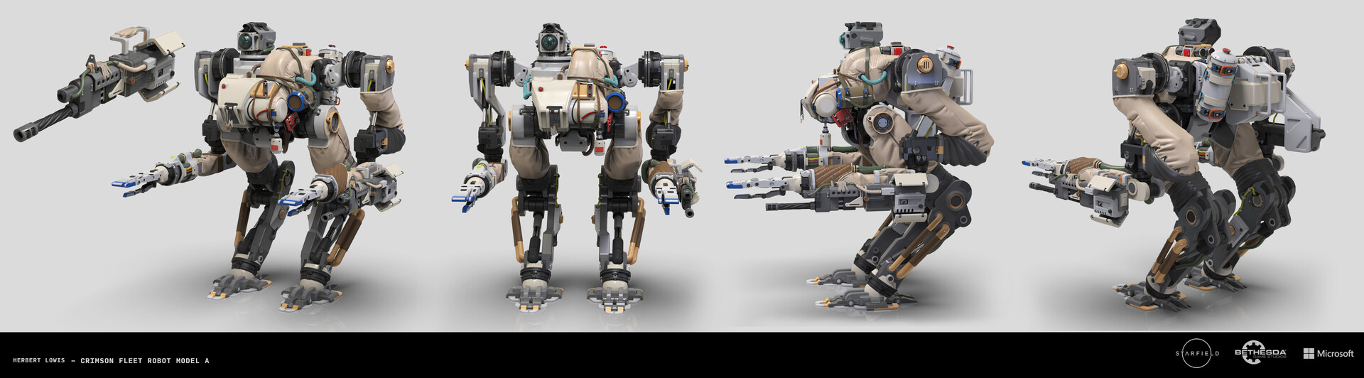 ArtStation - Starfield - Crimson Fleet Model A Robot