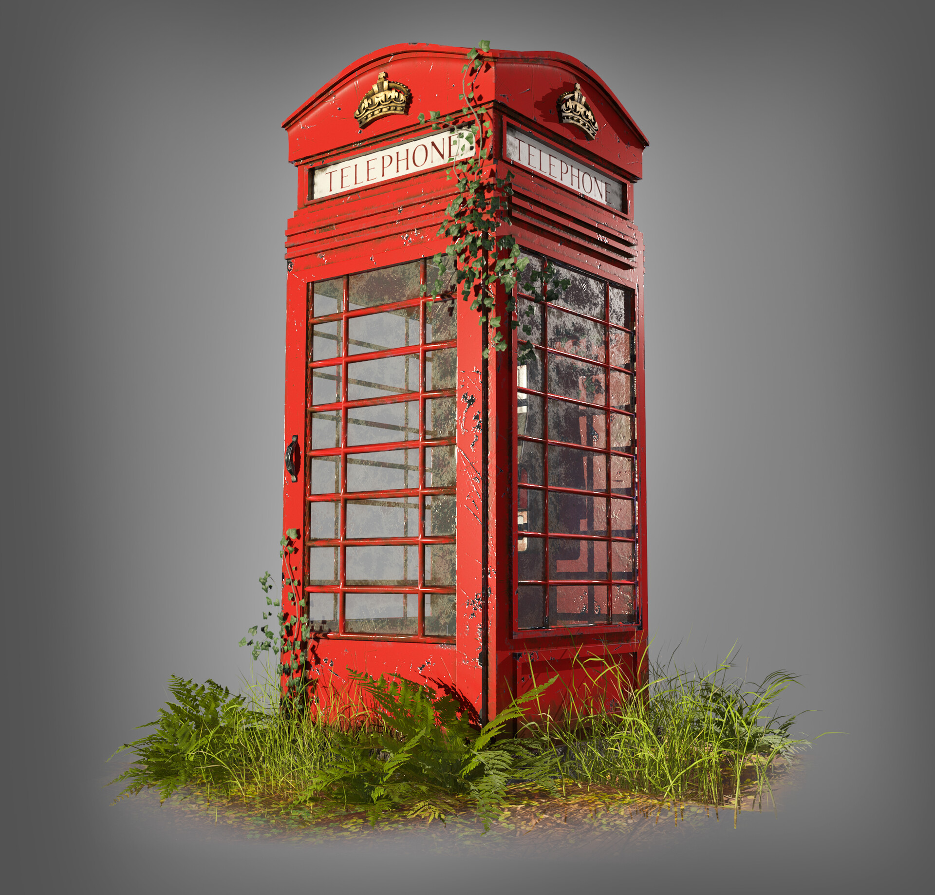 ArtStation - Classic English Telephone Booth - 3D Model