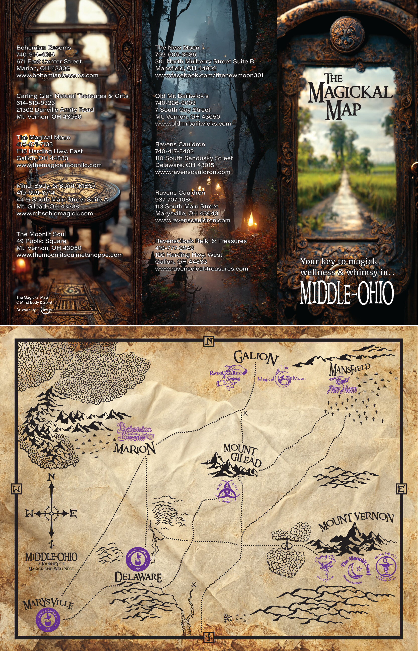 ArtStation - Magickal Map - Small Business Collective Promotional Flyer