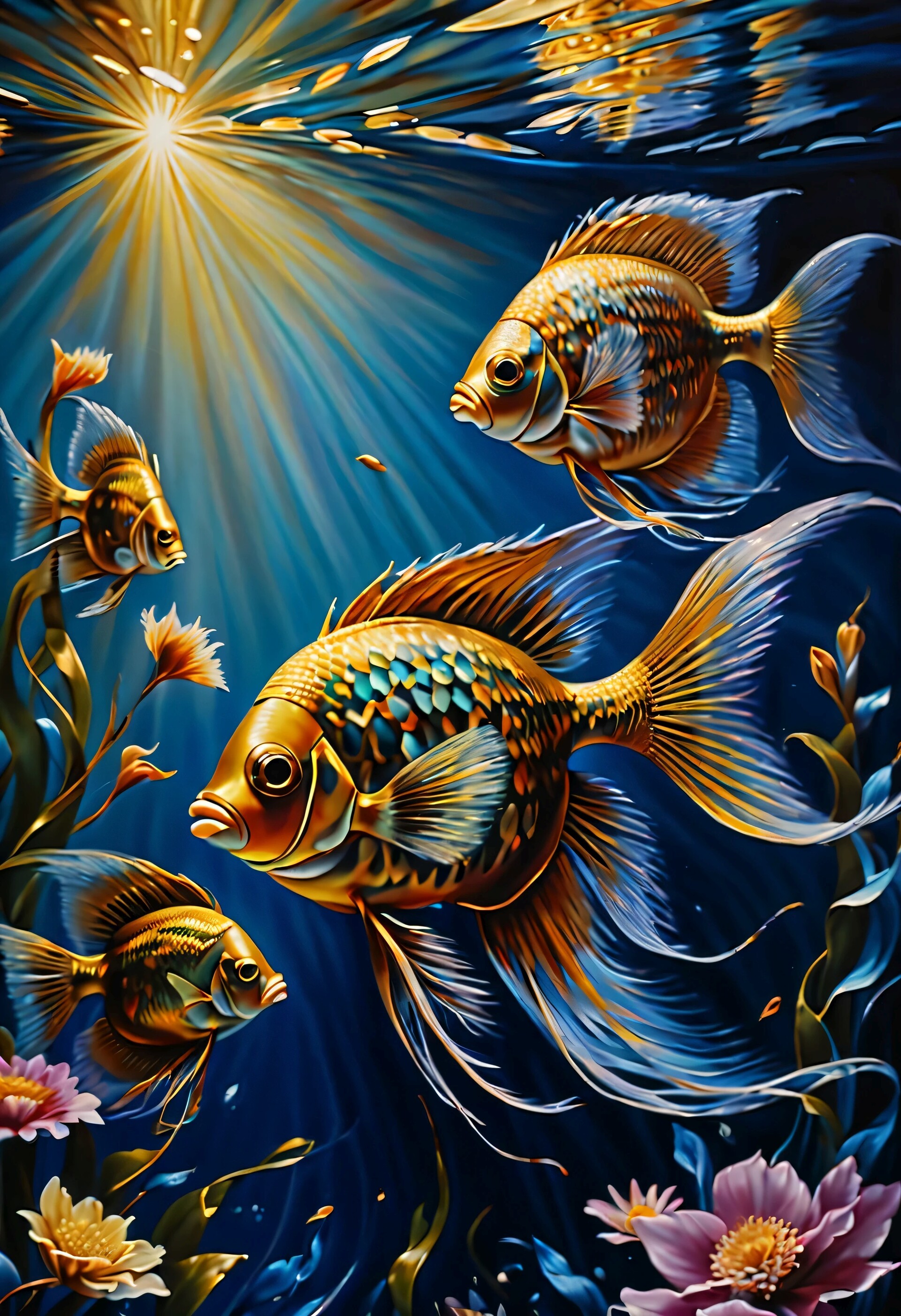 ArtStation - Goldfish get together