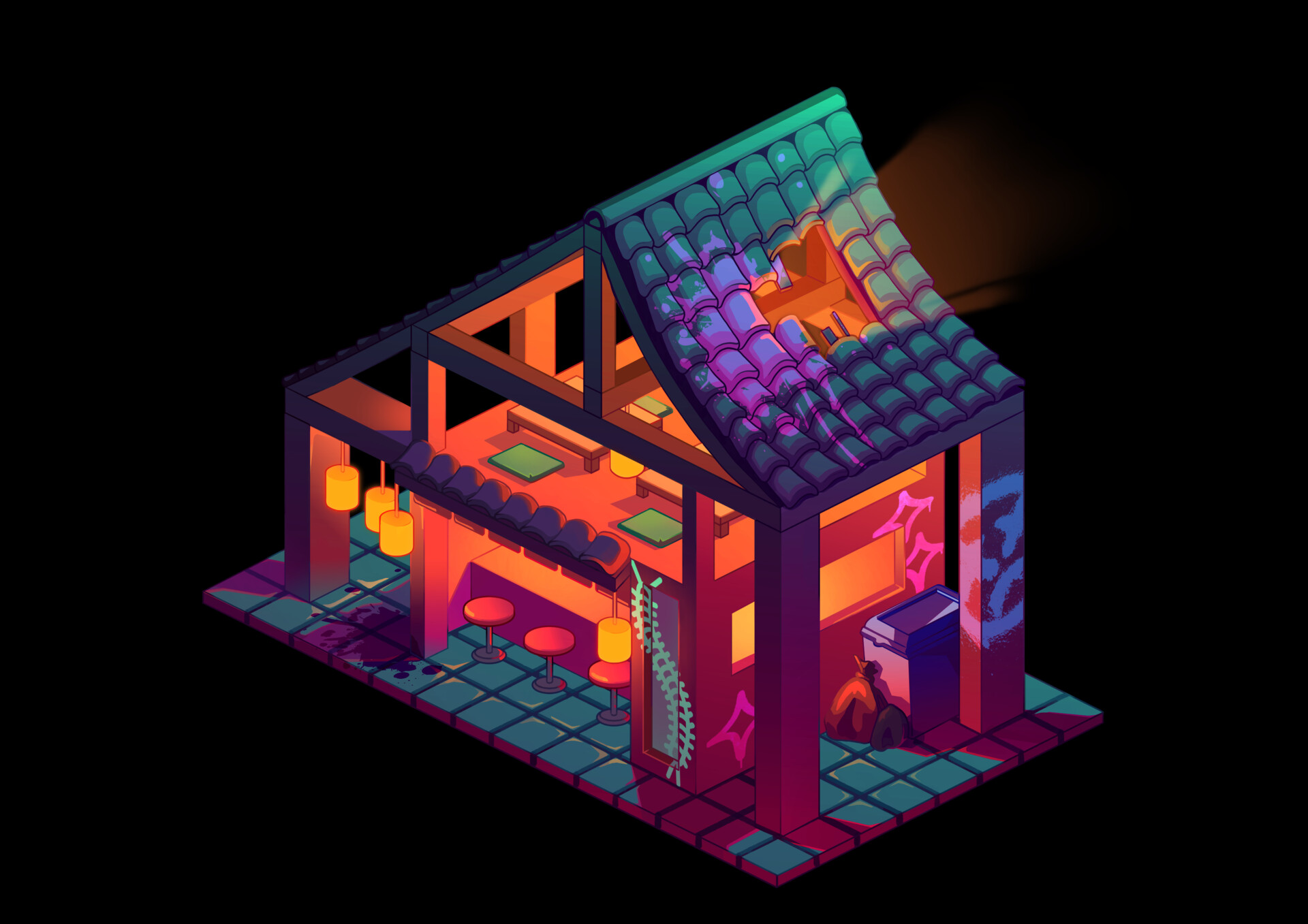 ArtStation - Sushi bar