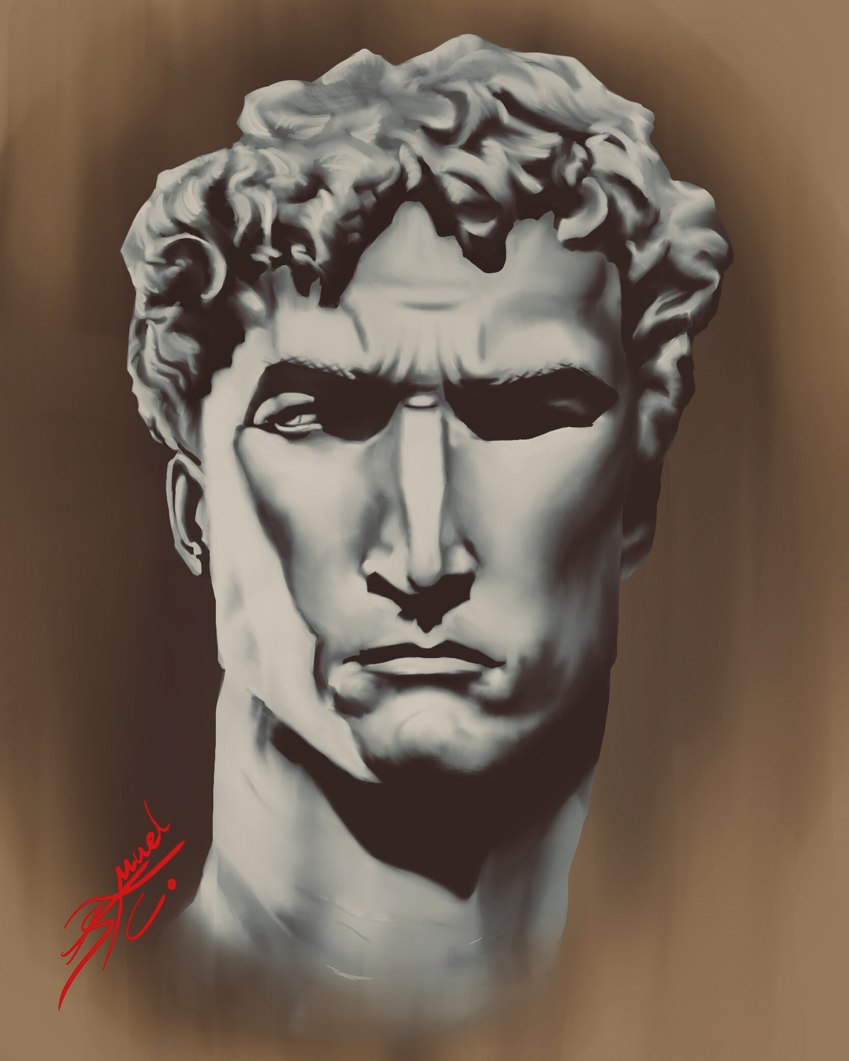 ArtStation - “Readiness” by Arno Breker; Portrait Study