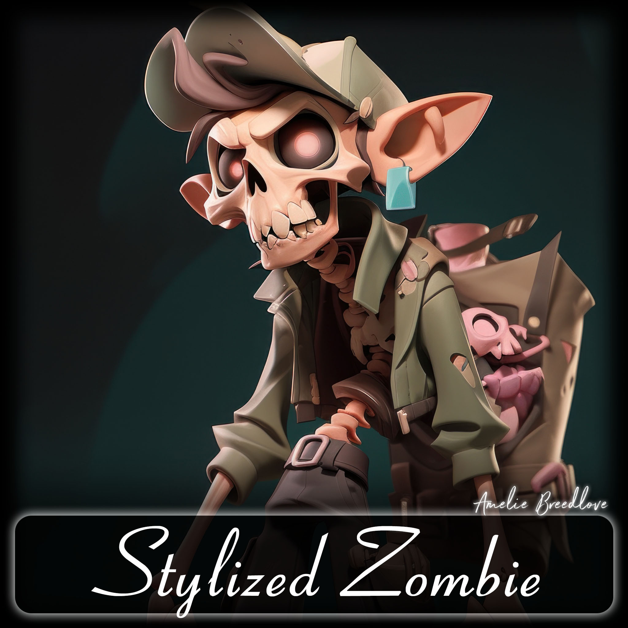 Amelie Breedlove - 200 Stylized Zombie Reference Pack | 4K | v.13