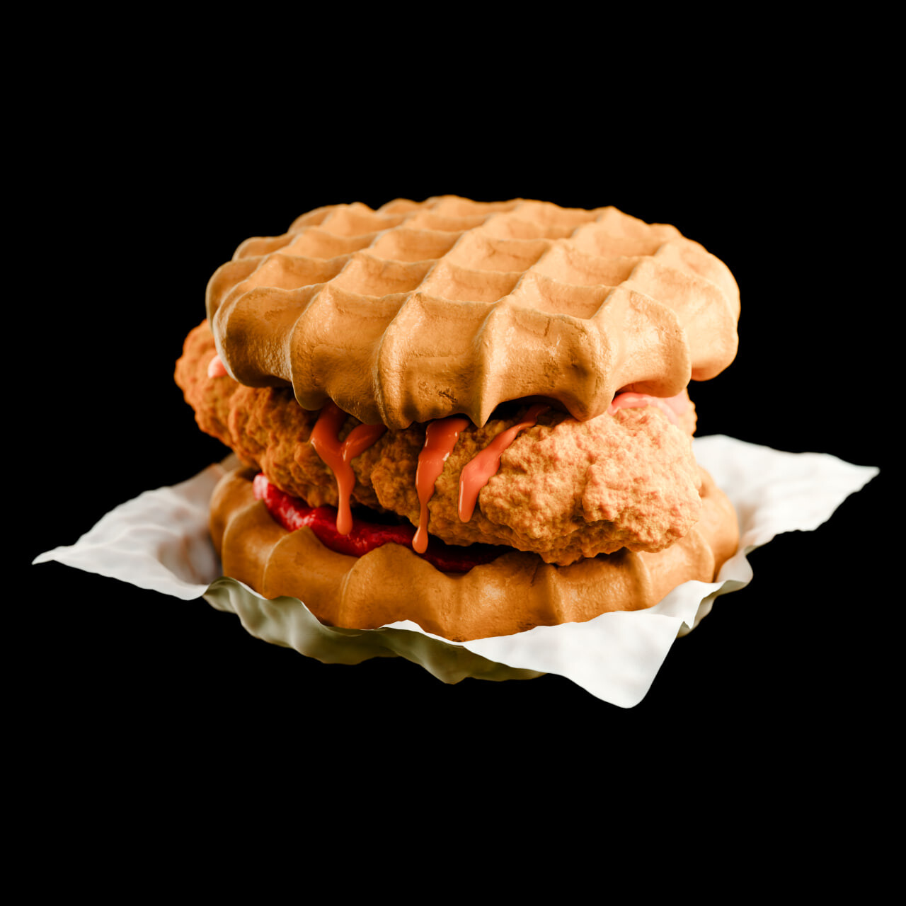ArtStation - Chicken Waffle Burger