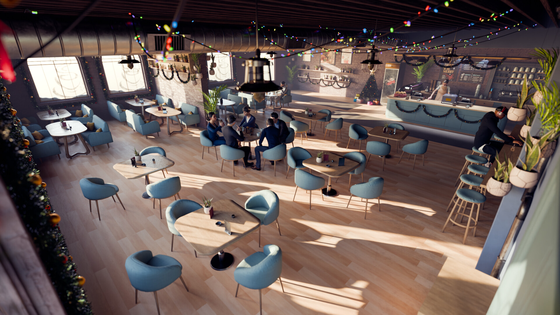 ArtStation - Cozy Christmas Cafe