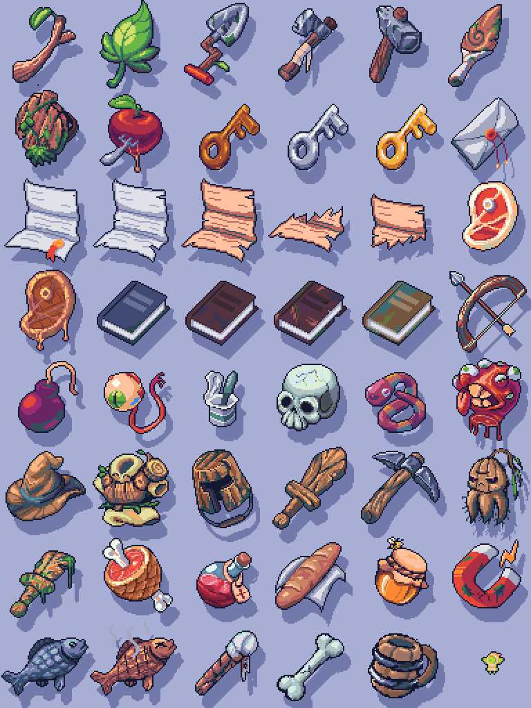 ArtStation - Pixel art - 64X64 Icons V1