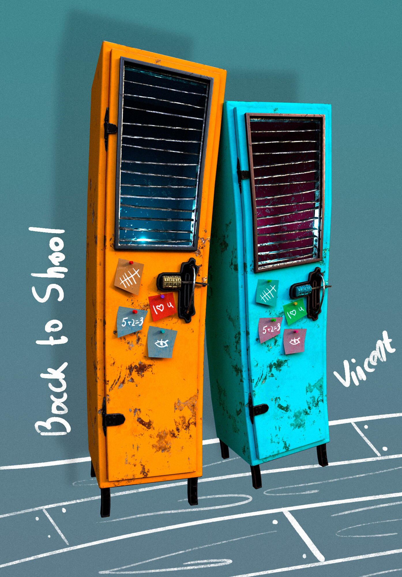 ArtStation - School Locker 3D Model