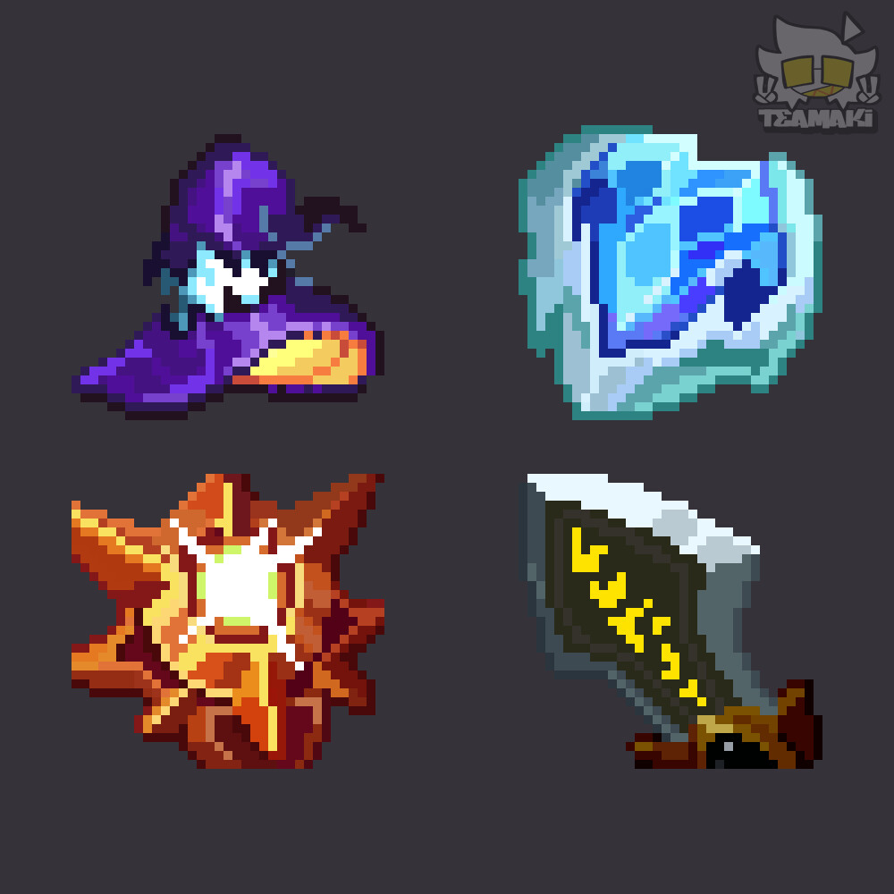 ArtStation - [Fan art] League of Legends pixel art items