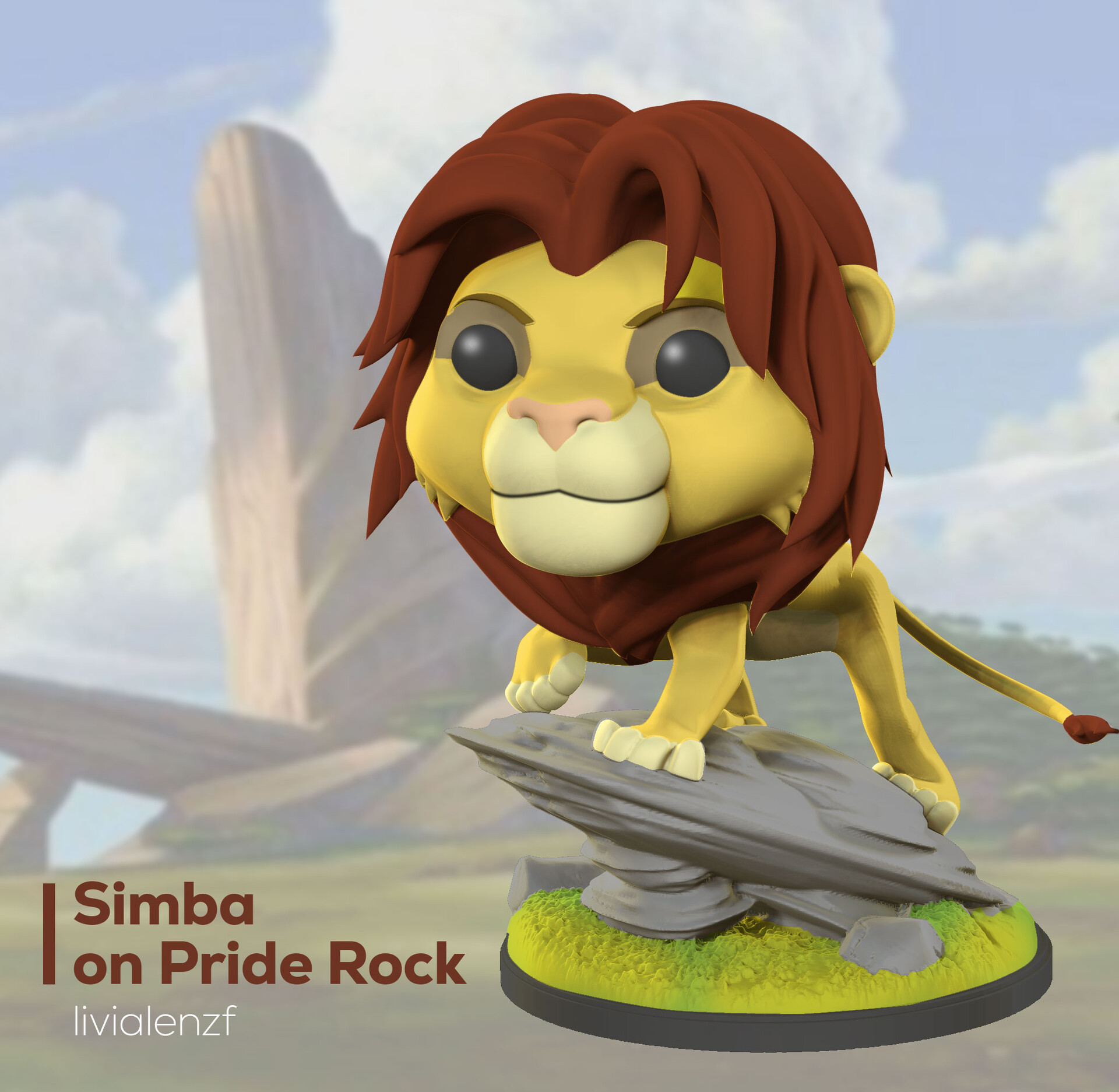 ArtStation - Simba on Pride Rock