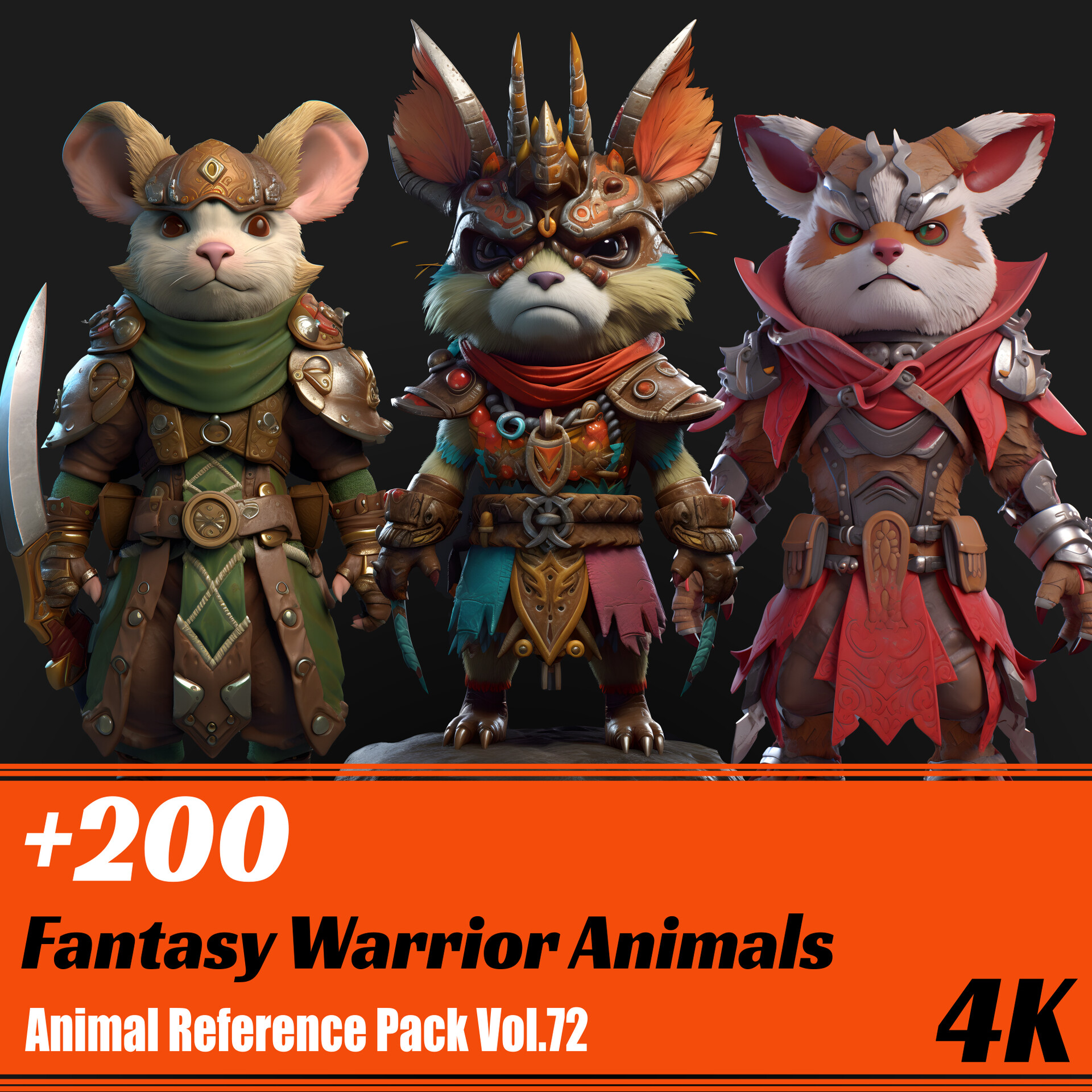 ArtStation - +200 Fantasy Warrior Animals | 4K | Animal Reference Pack ...