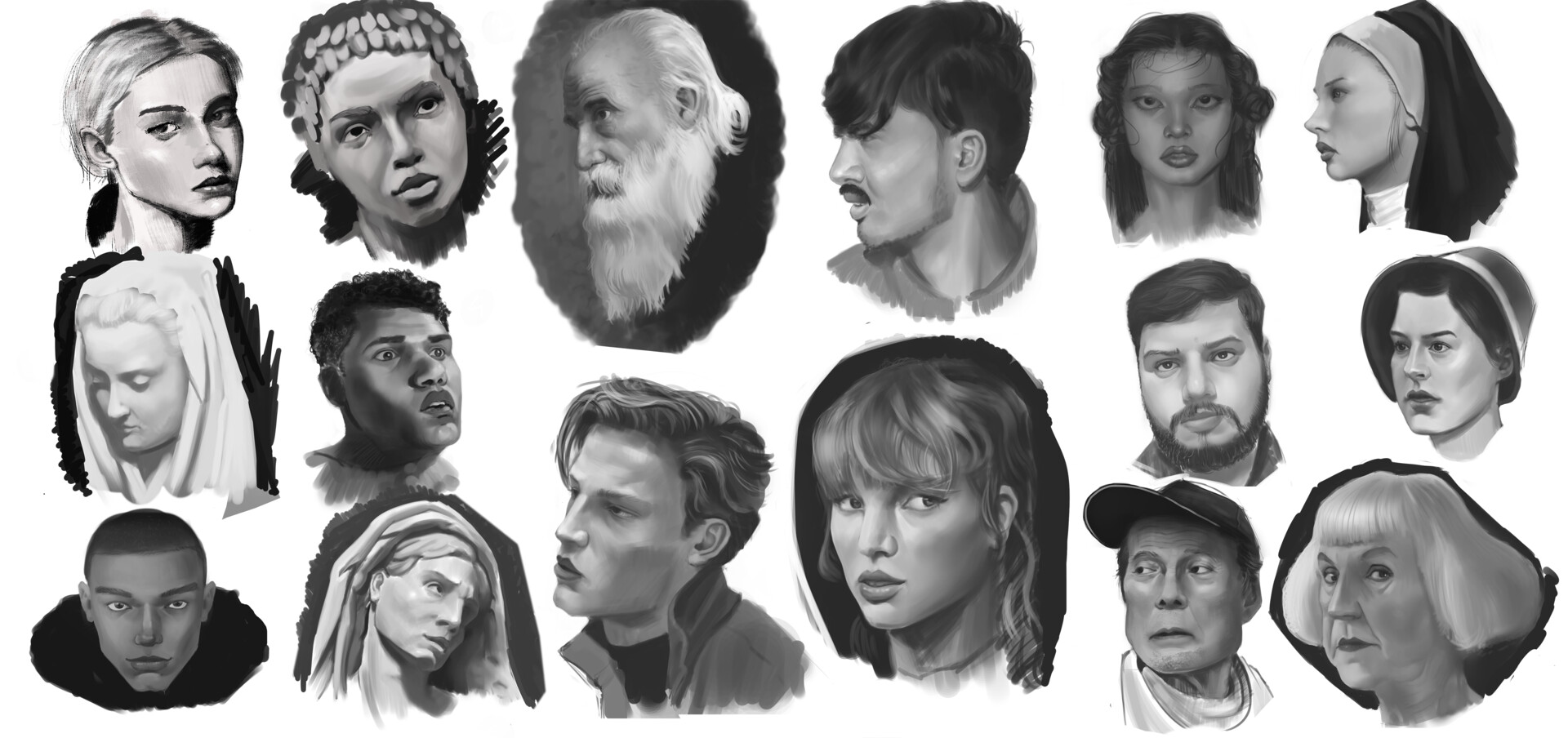ArtStation - One Hour Portraits Study