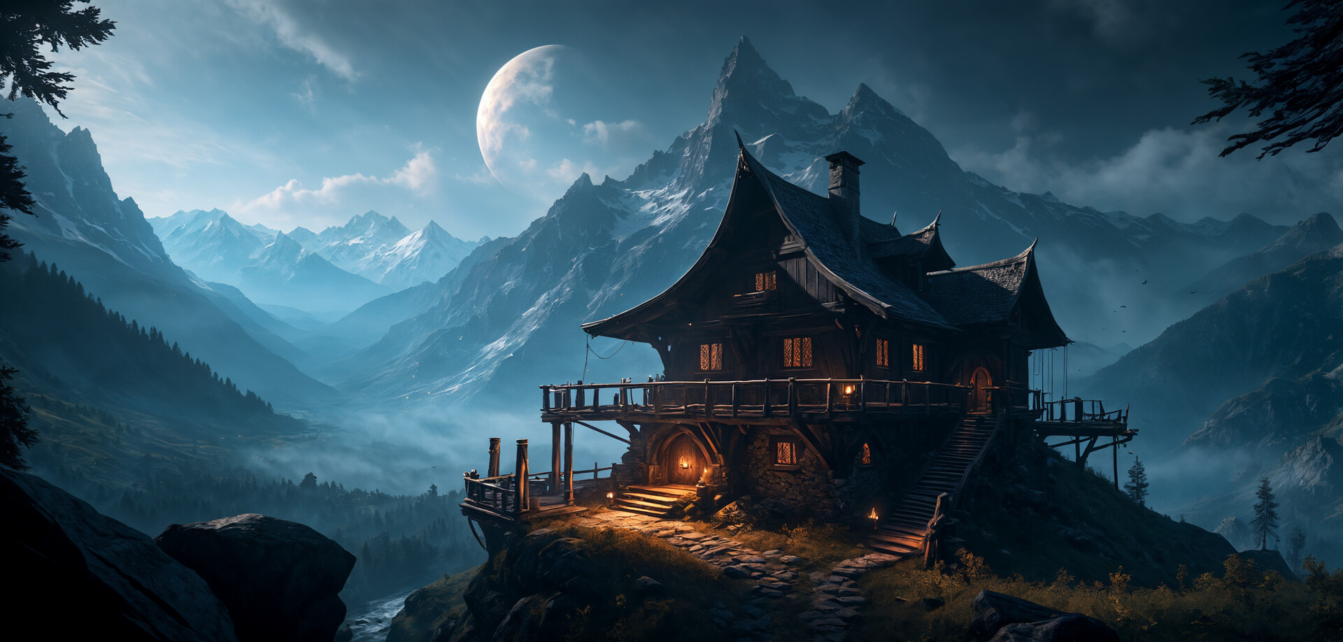 ArtStation - ai generation in the style of The Witcher 3(part 3)