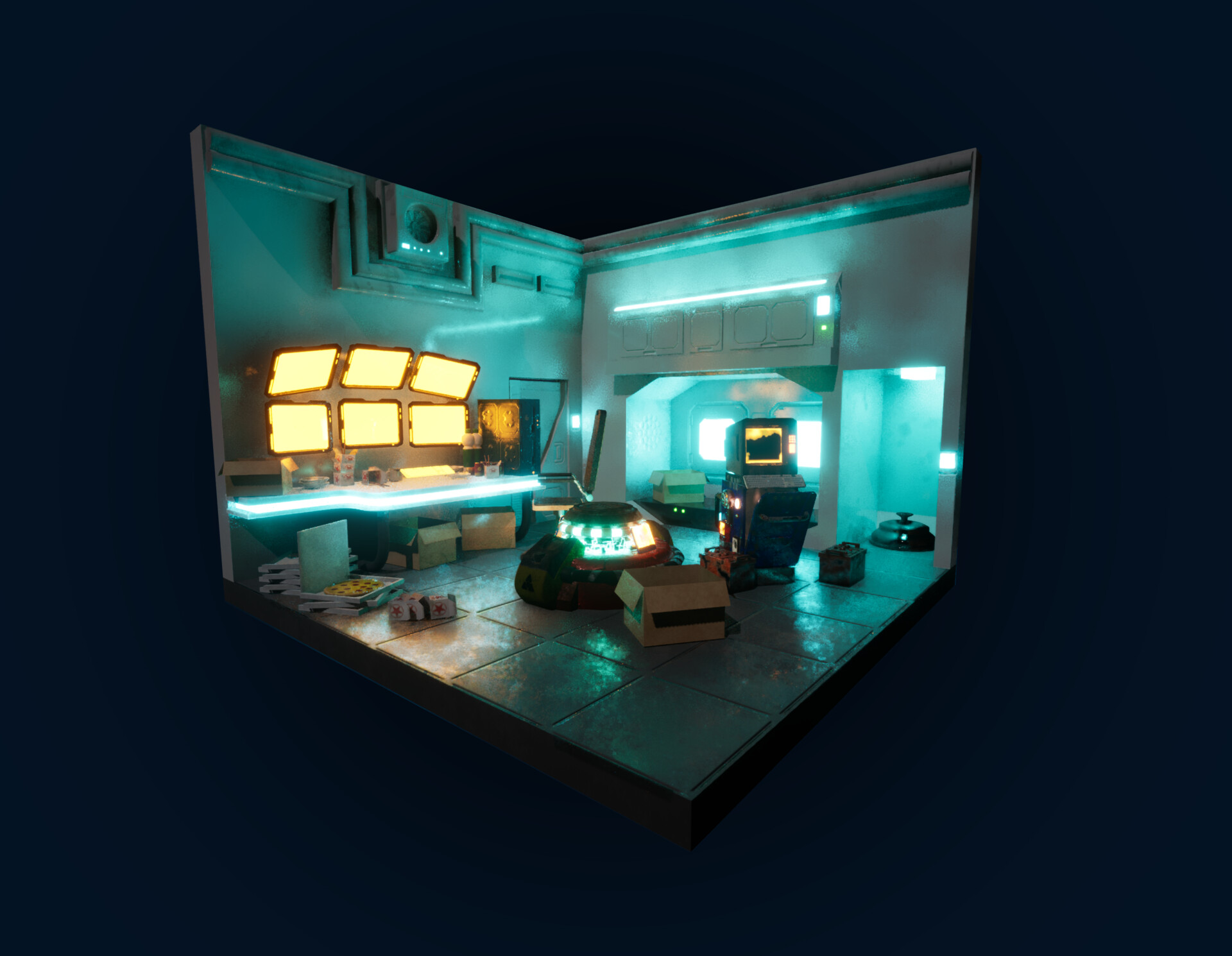 ArtStation - Sci-Fi Diorama