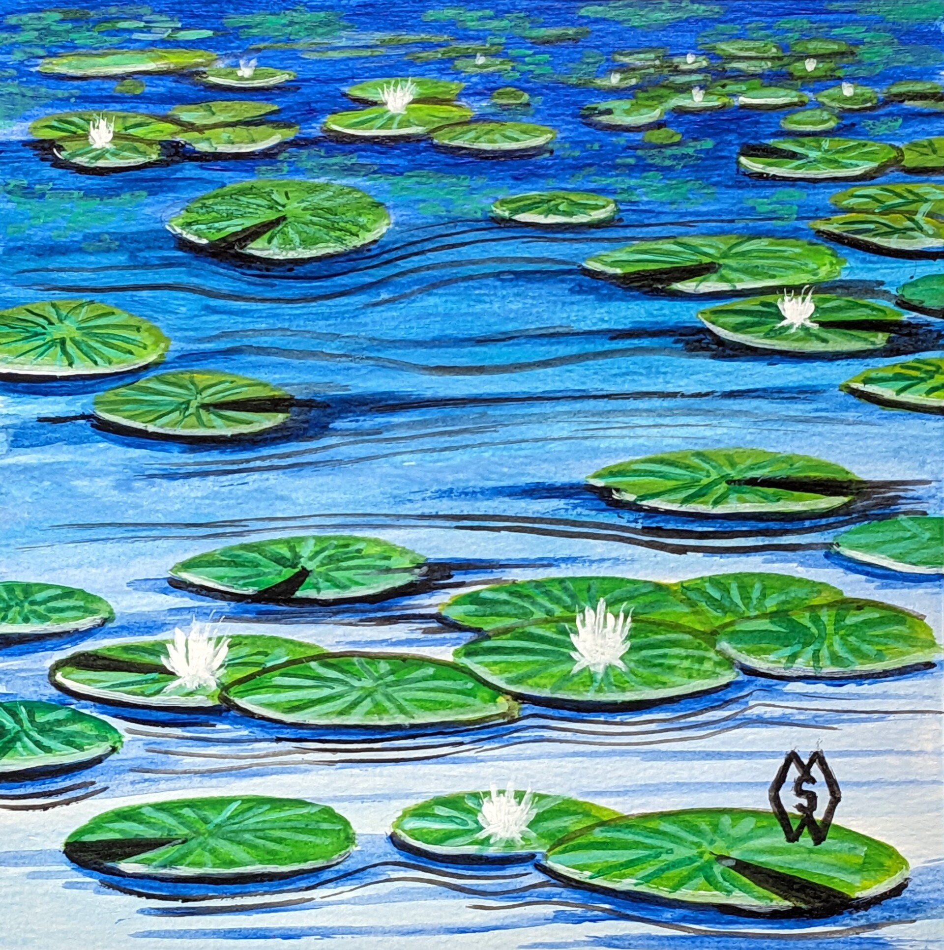 ArtStation - Lily pads on the lake