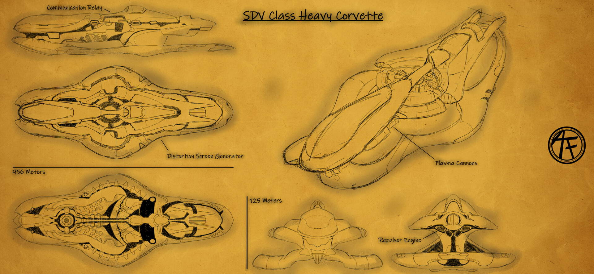 ArtStation - SDV Class Heavy Corvette