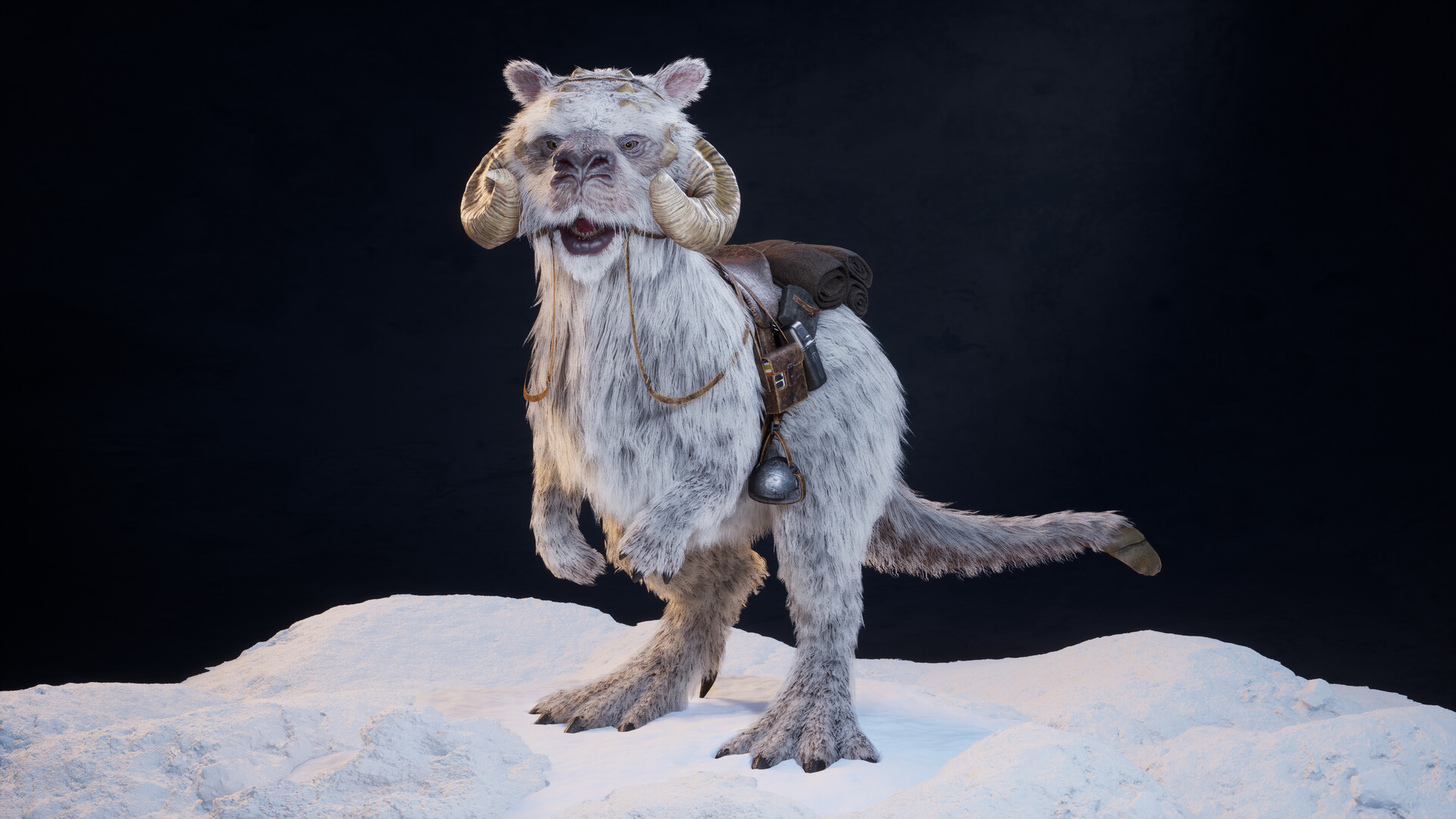 ArtStation - Tauntaun Low Poly Unreal Engine Creature Model