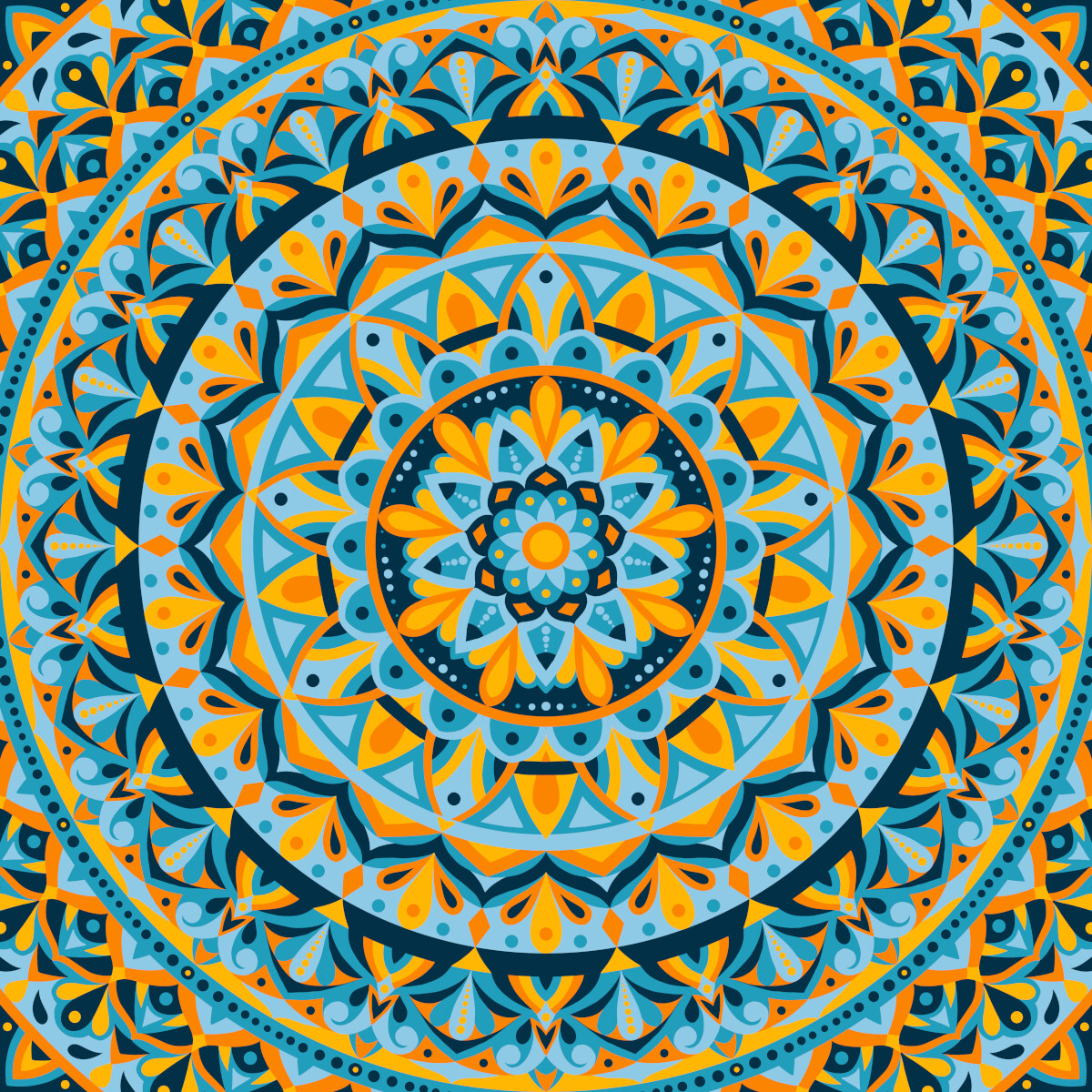 ArtStation - Winter Flowering Mandala