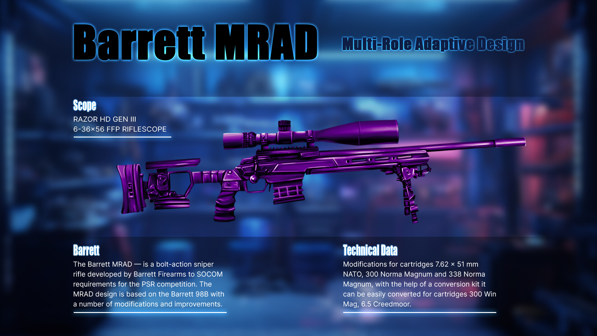 ArtStation - Concept Art of a Sniper Rifle for a Video Game