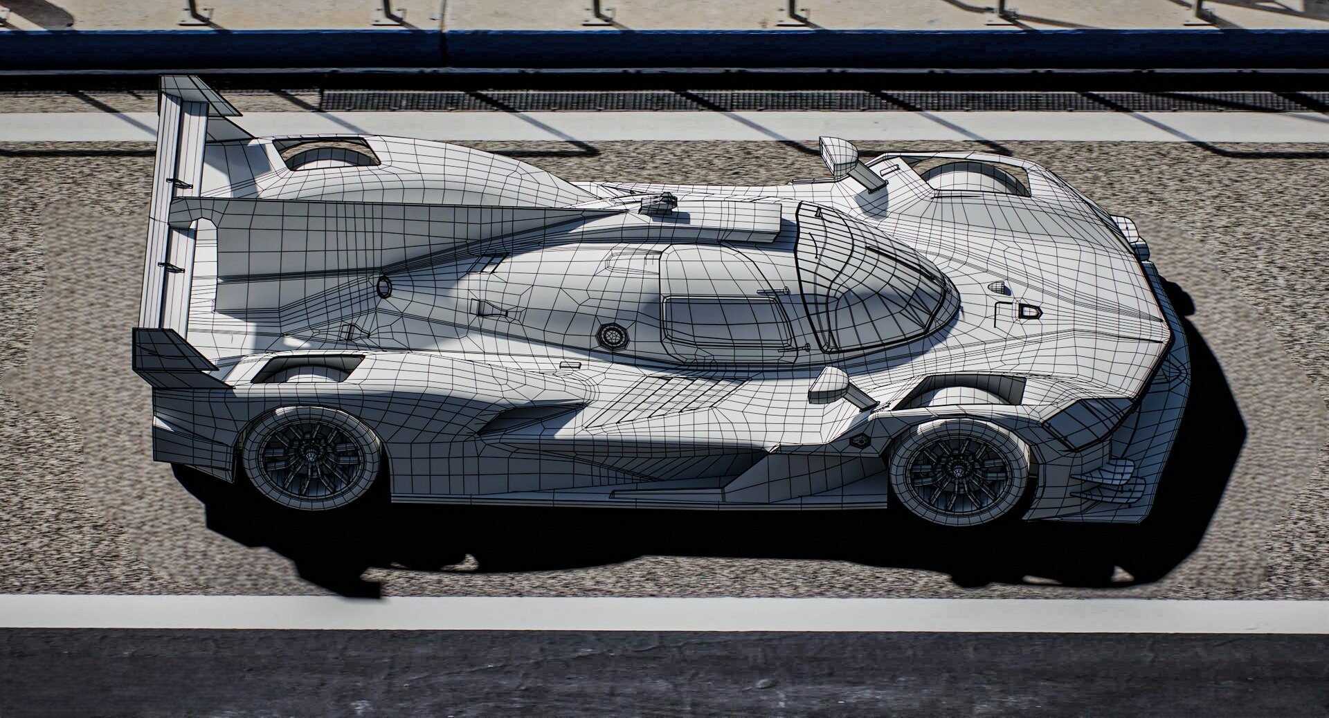 OpticalDreamSoft - Alpine A424 WEC LMH Season 2024 Race Car White Mockup PBR 3D model