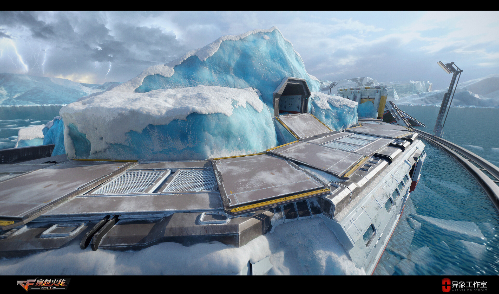 ArtStation - CF穿越火线手游地图概念-冰海列车2