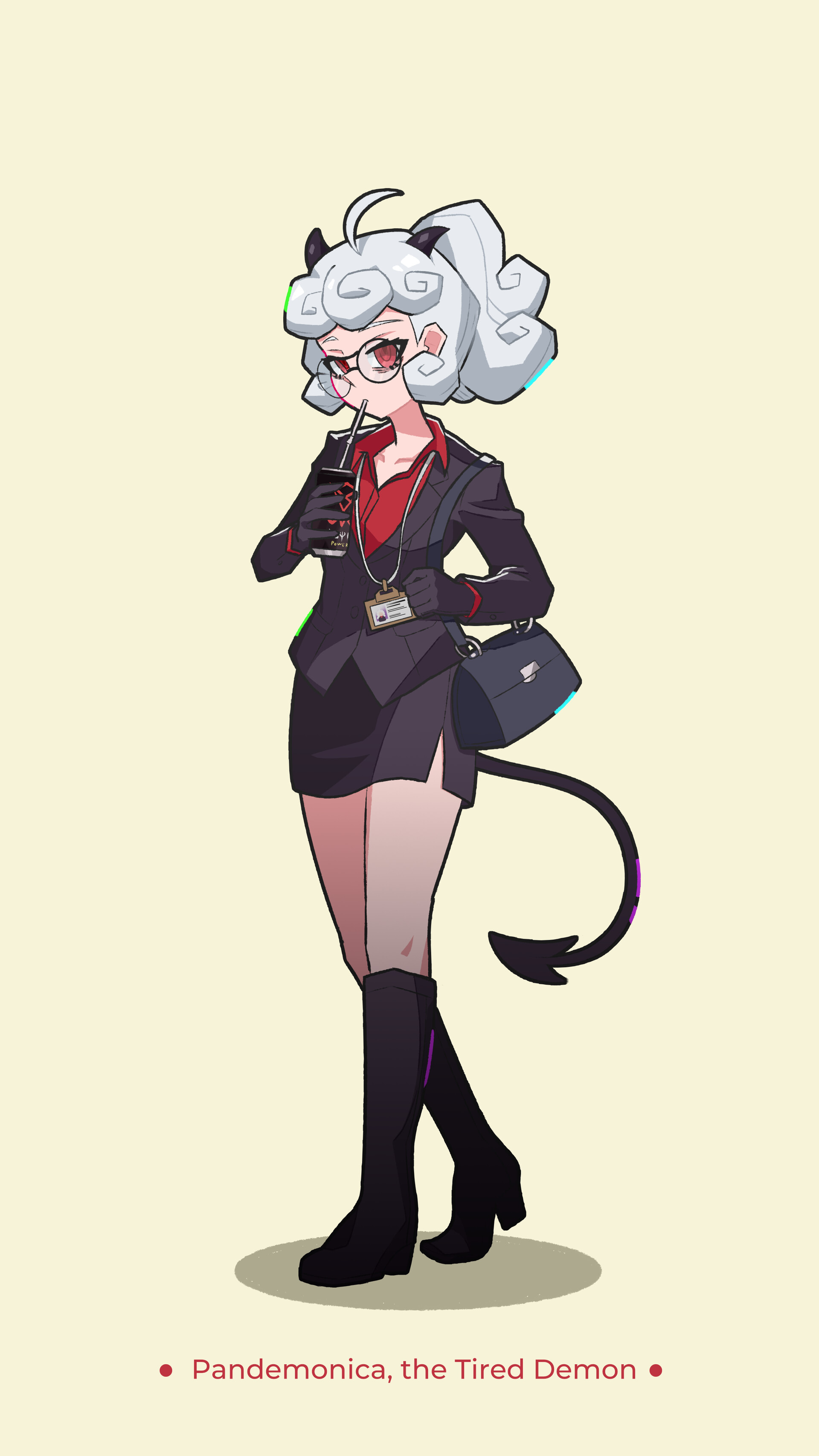 ArtStation - Pandemonica - The Tired Demon_Helltaker