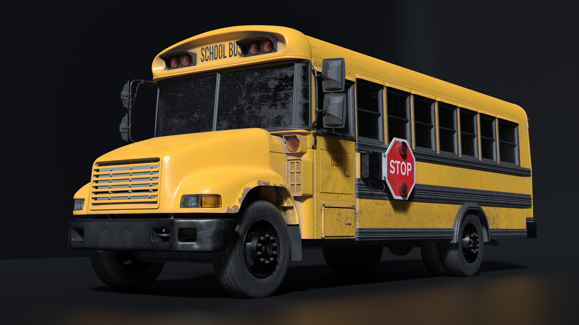 ArtStation - School bus