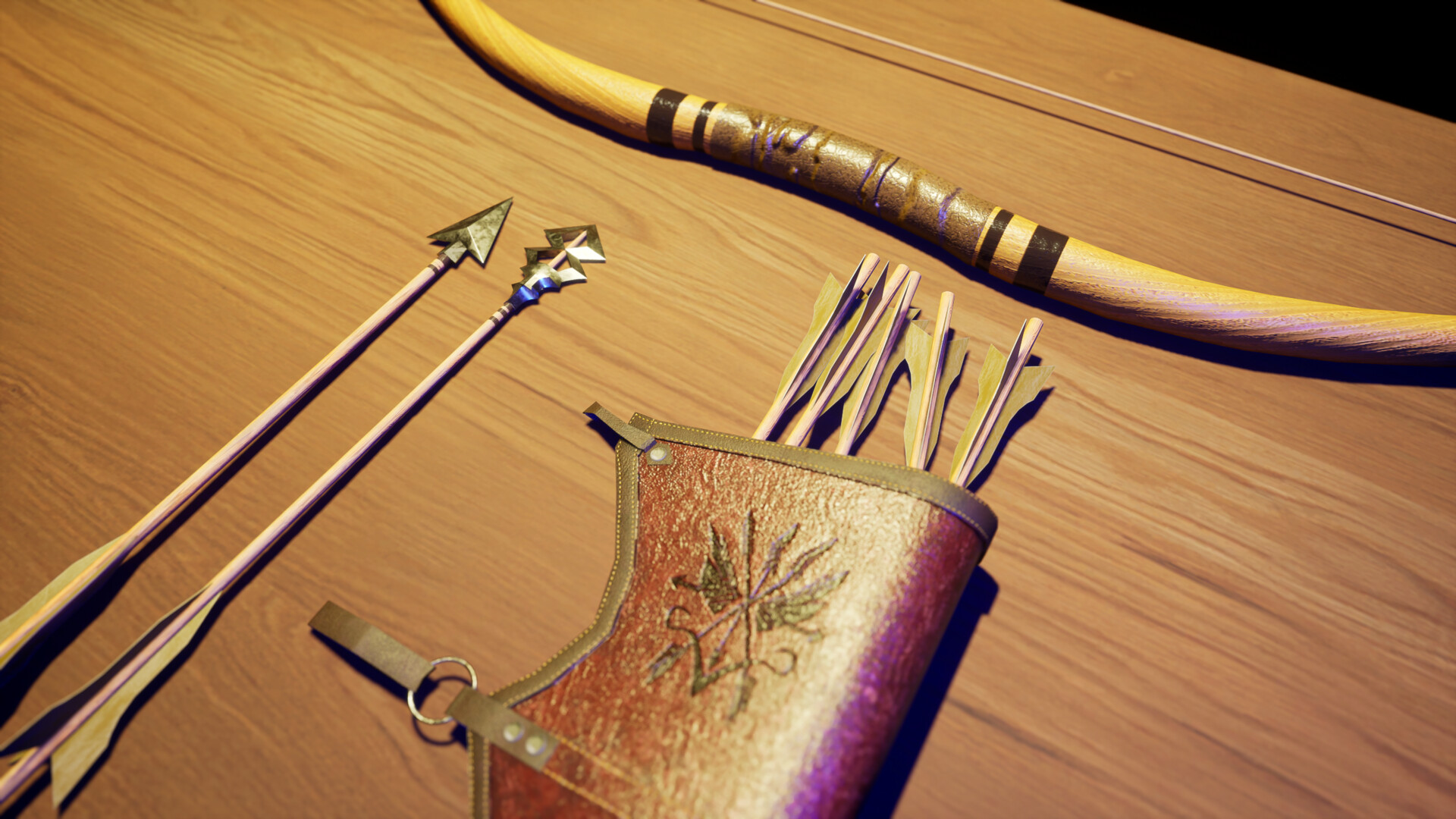 ArtStation - Quiver, Bow and Arrows