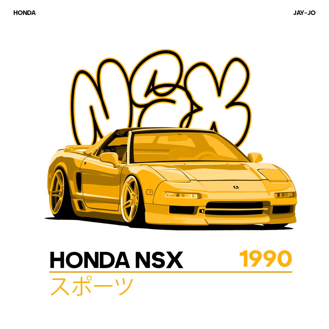 ArtStation - poster desing Honda nsx