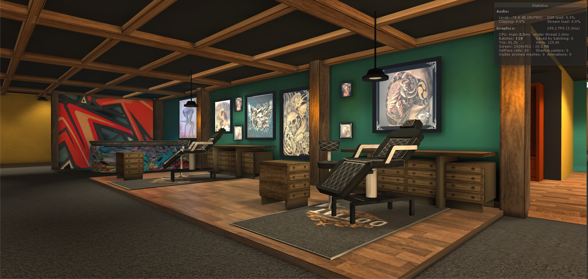 ArtStation - Tattoo Shop Environment