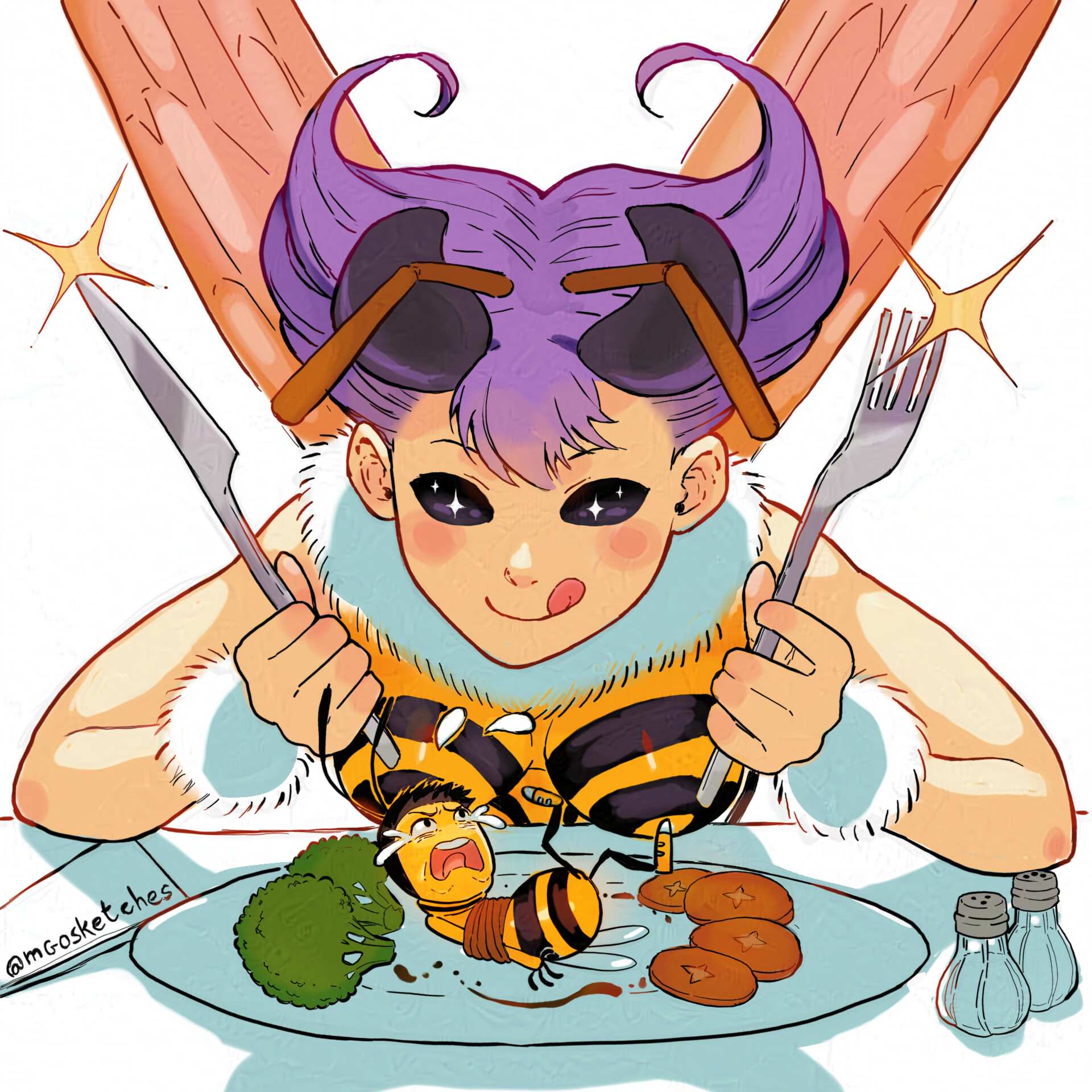 ArtStation - Darkstalkers vs Bee Movie