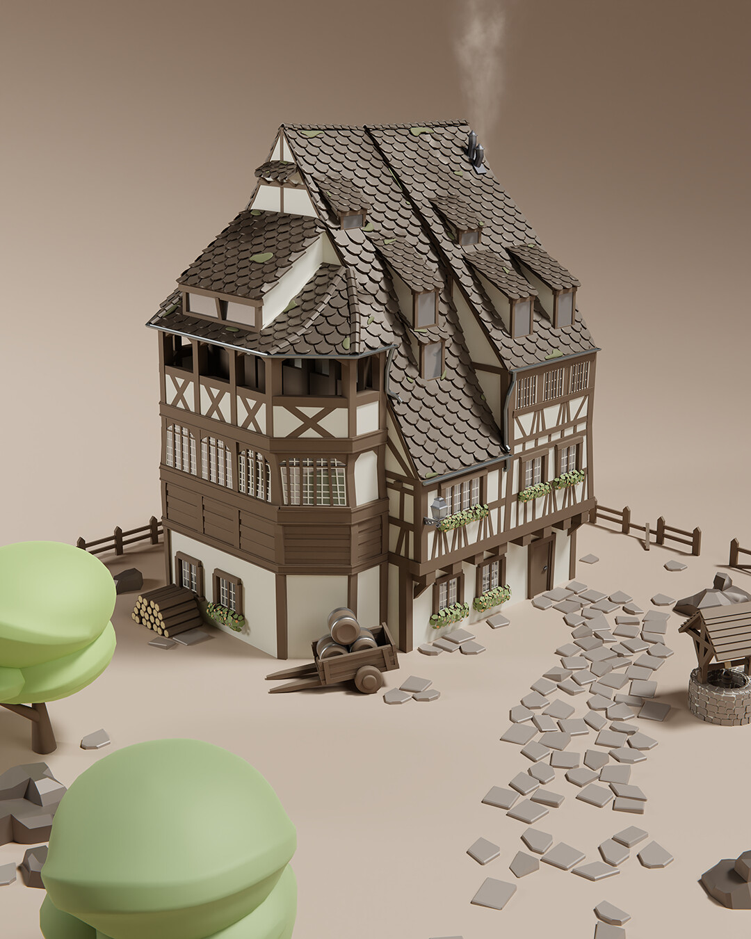 ArtStation - Timber House