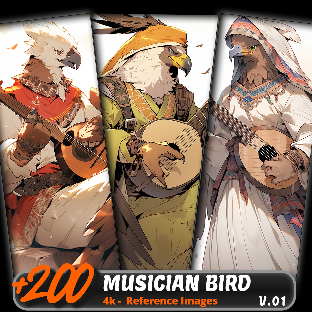 ArtStation - MUSICIAN BIRD VOL. 01/ 4K/ Reference Image