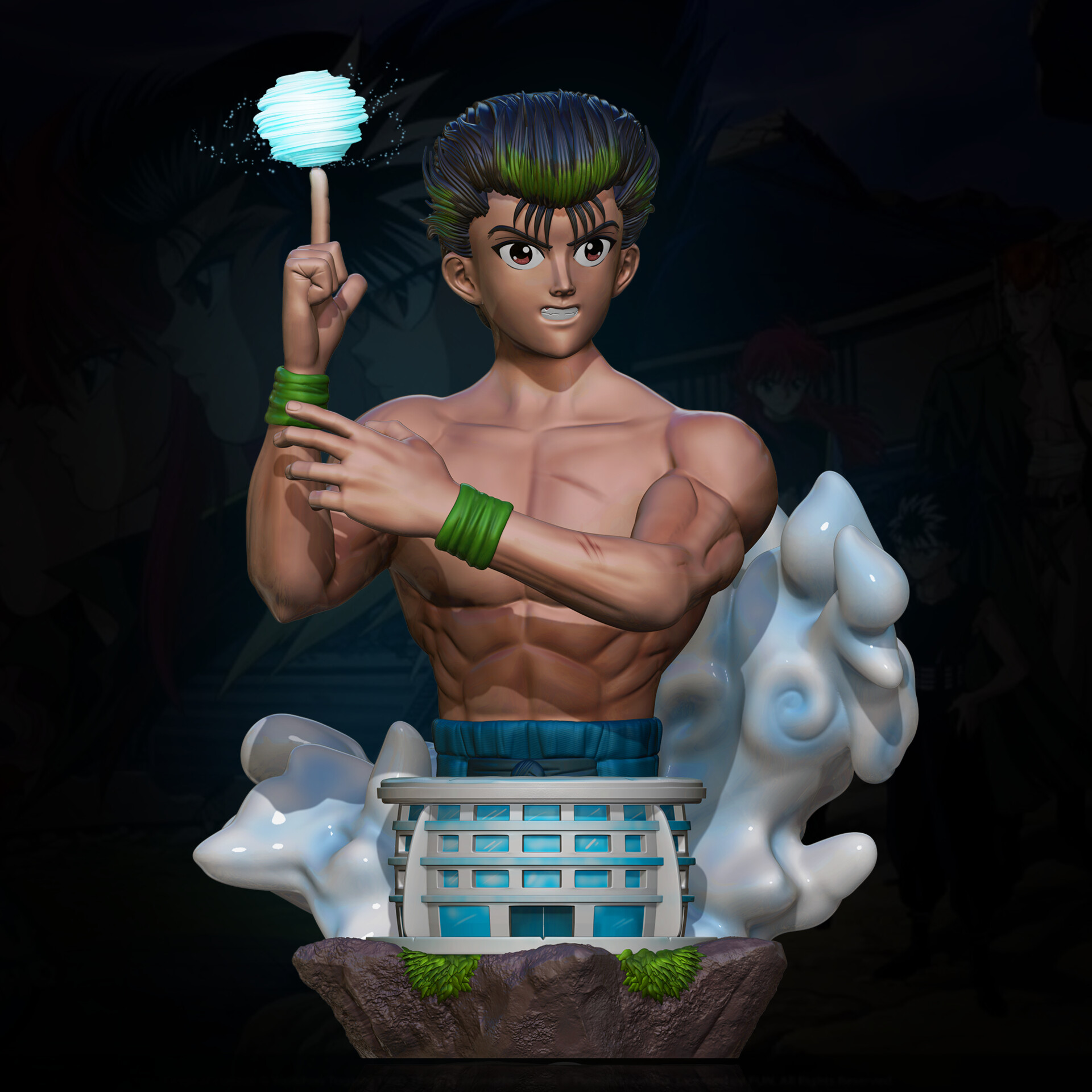 ArtStation - Yusuke Urameshi - busto para contest