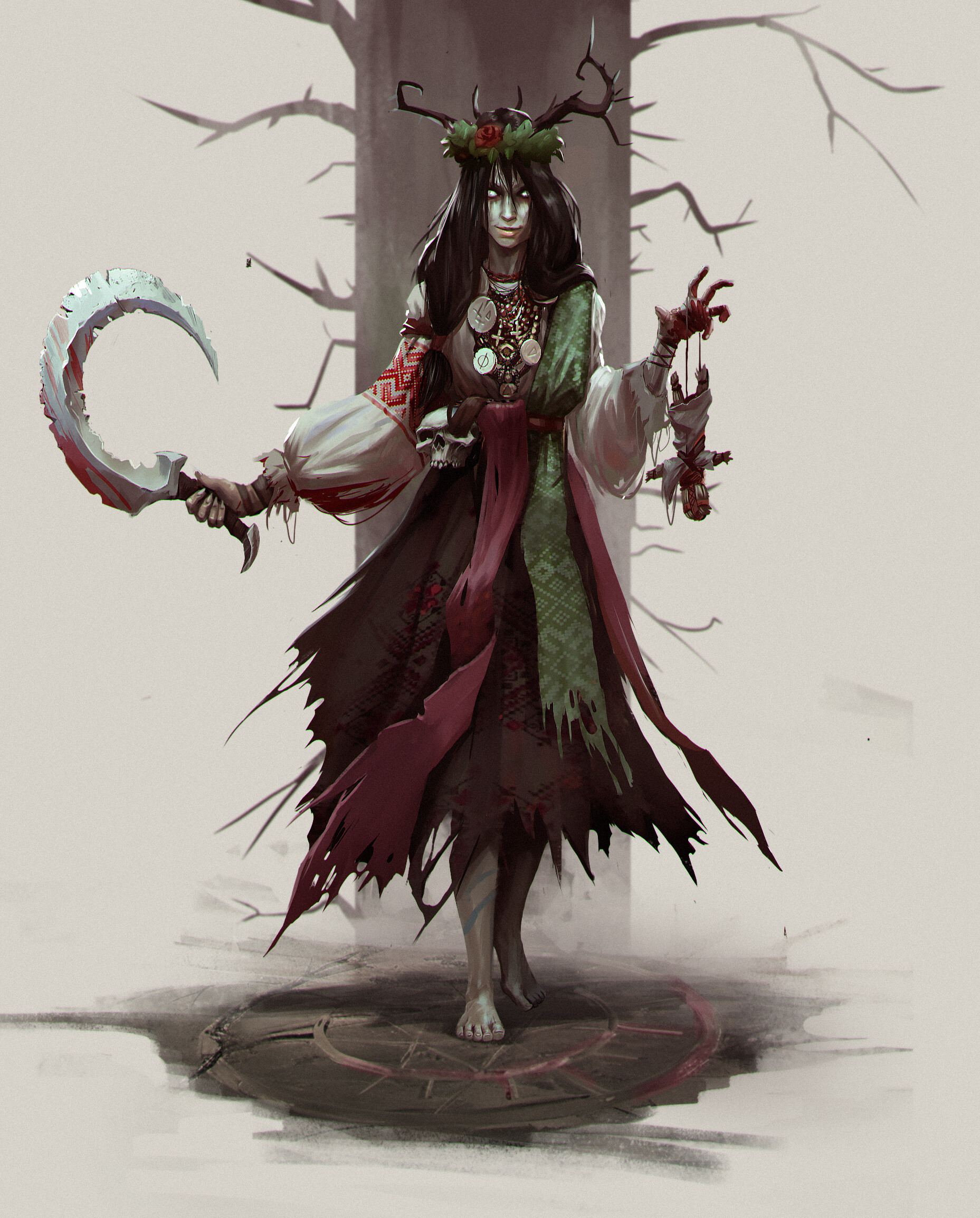 ArtStation - Ukrainian woman with sickle