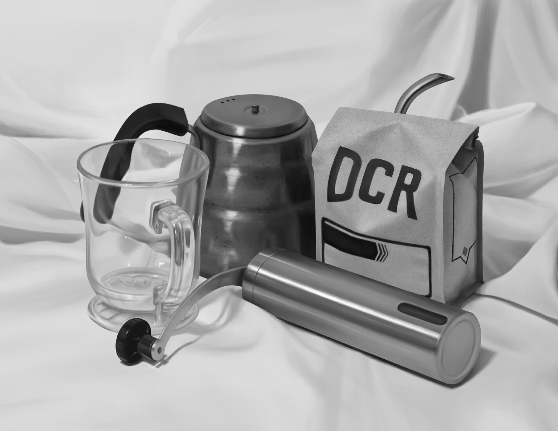 ArtStation - Greyscale Painting Studies