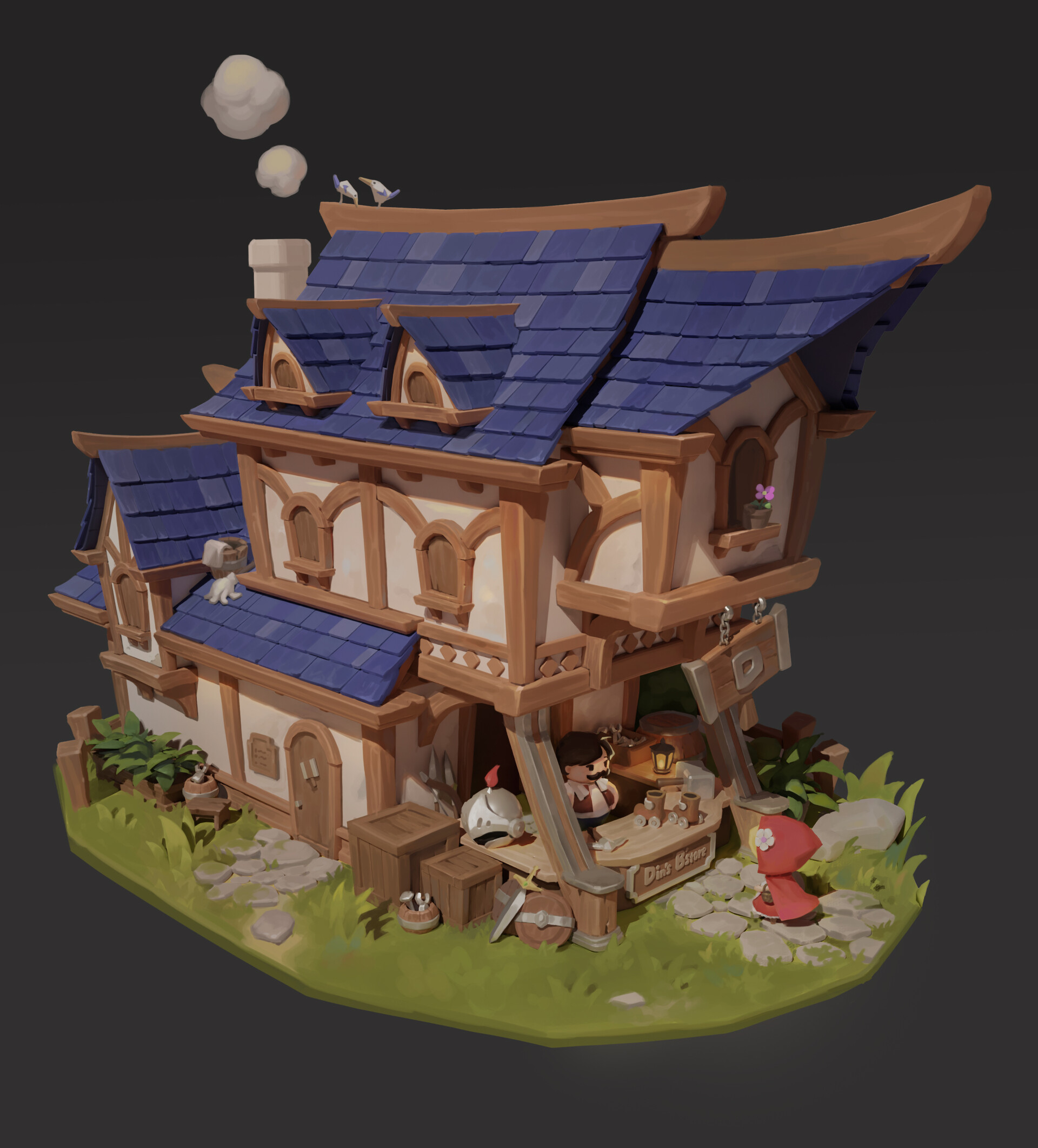 ArtStation - Stylized Building-DesignBlacksmith Store