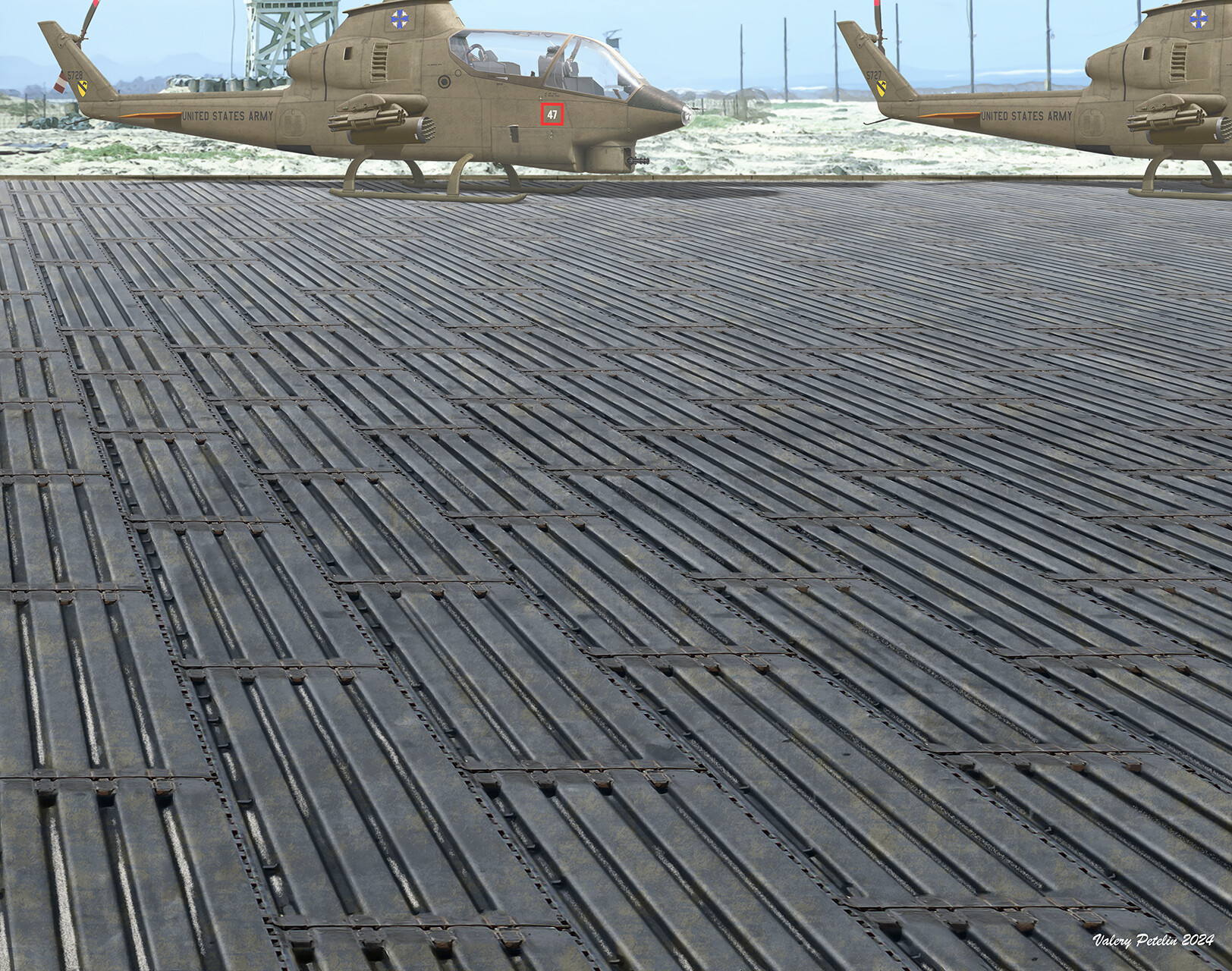 Valery Petelin - M8A1 US Landing Mat (box art for ICM)