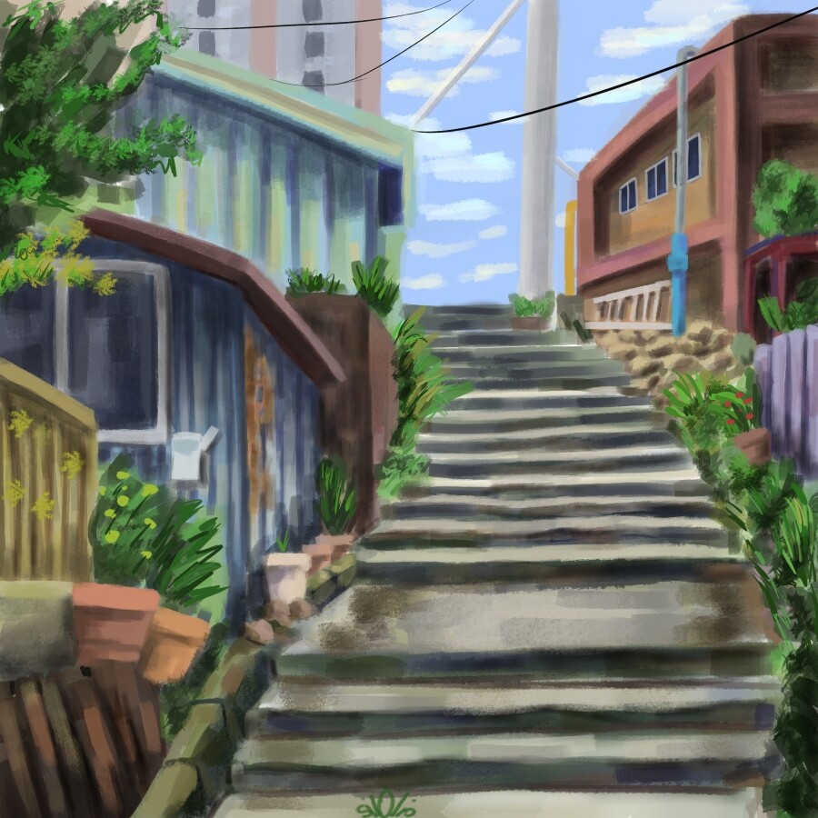 ArtStation - Stone staircase