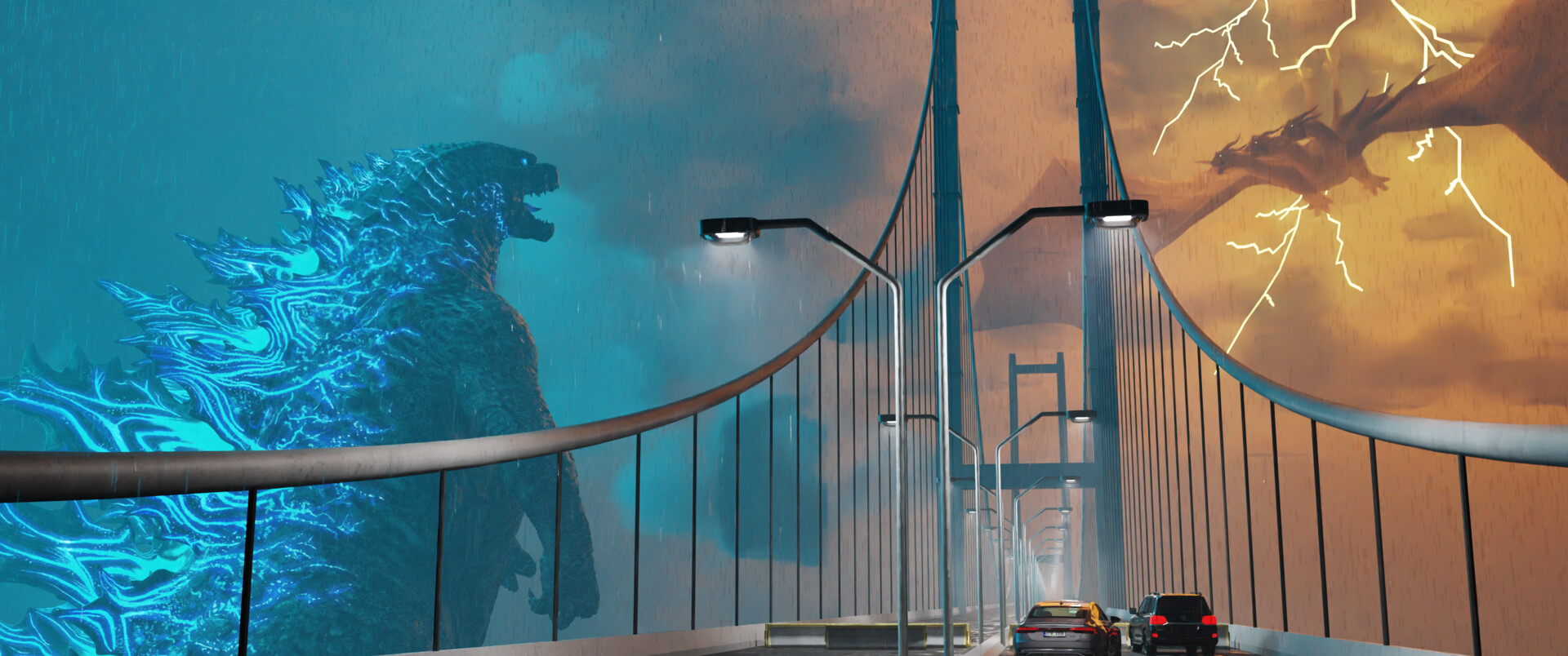 ArtStation - Godzilla vs King Ghidorah/Monster Zero