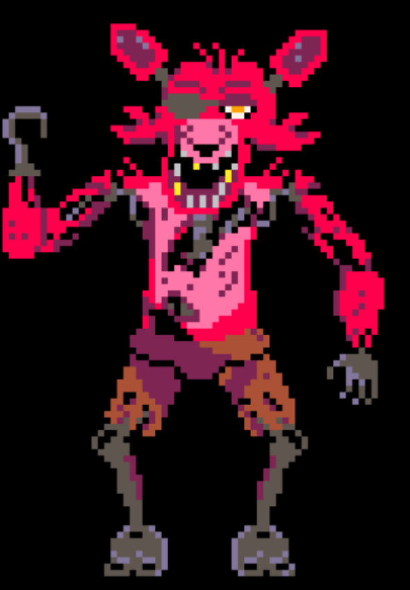 ArtStation - Fnaf 1 Foxy Pixel Art