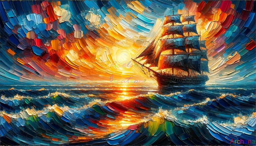 Archana Mishra | Portrait & Fine Art Artist - Journey to Dawn: Abstract ...