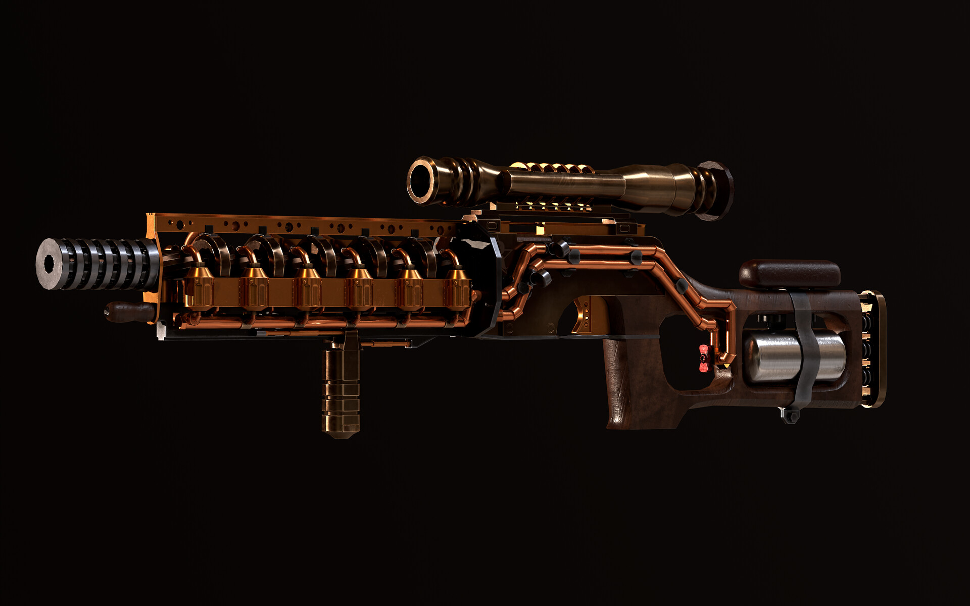 ArtStation - Steam Punk Sniper Rifle