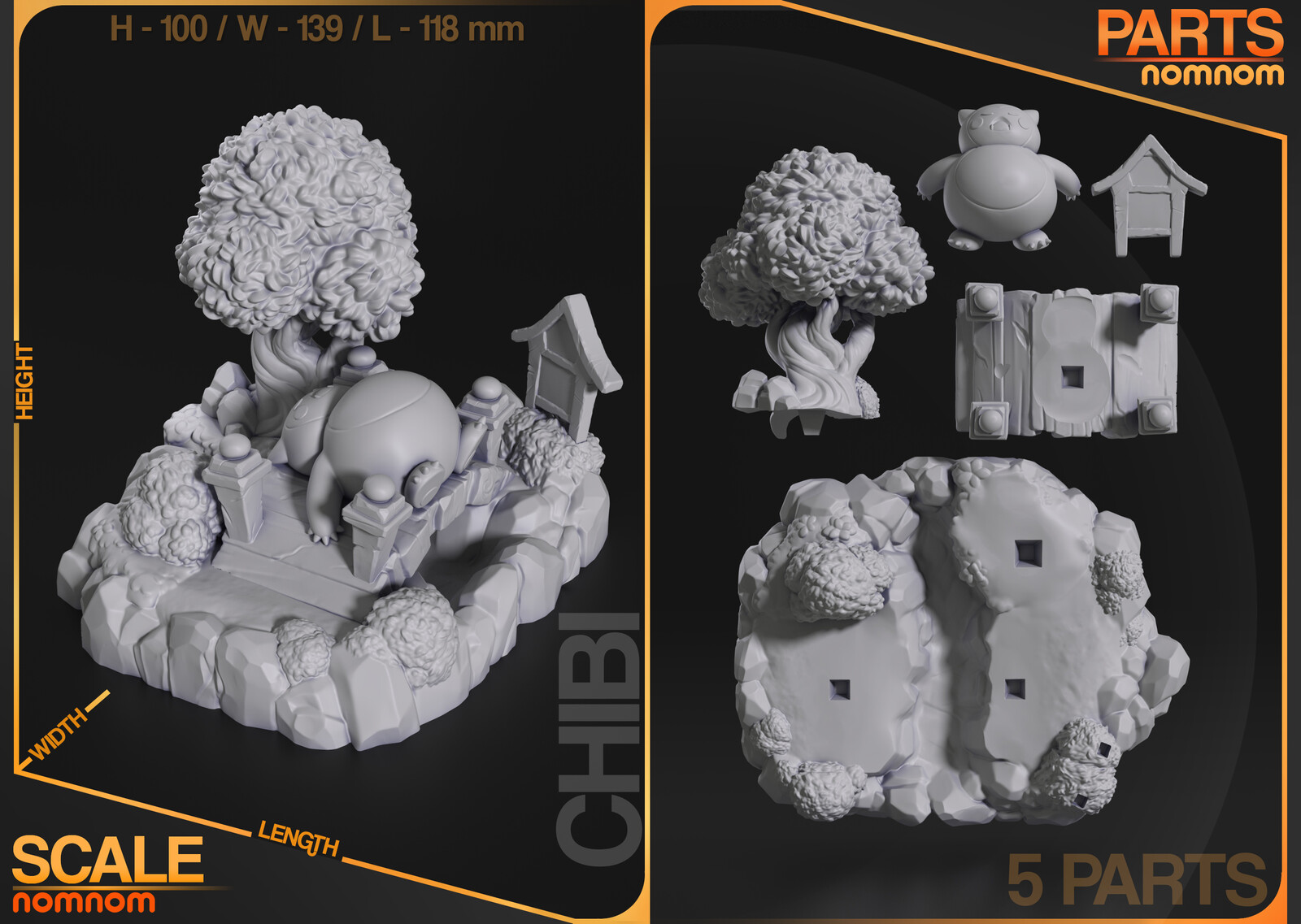 NomNom Figures - Chibi Snorlax - Pokemon