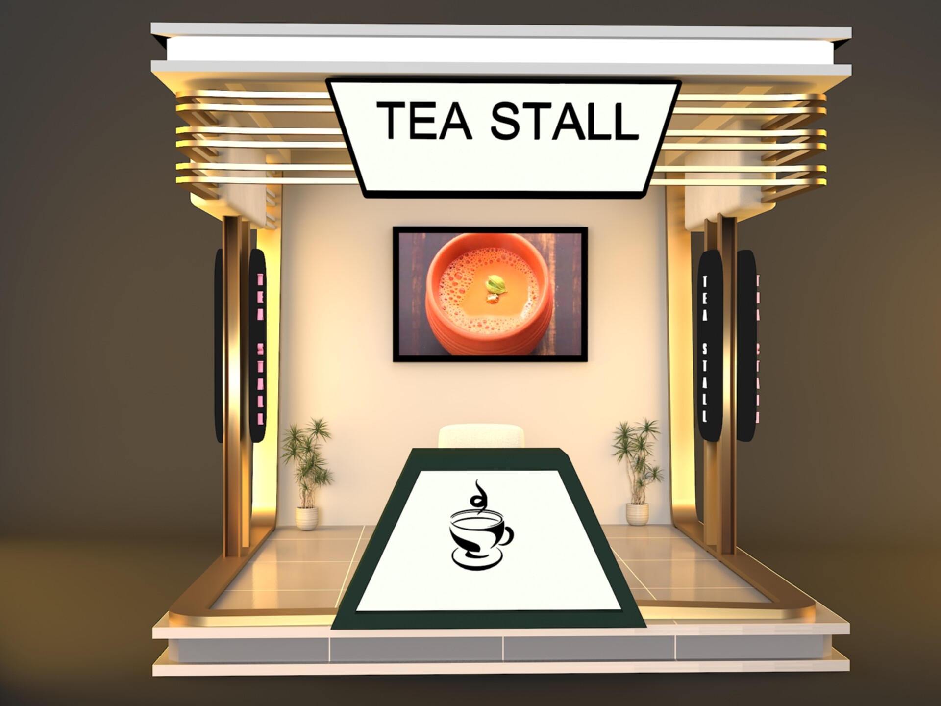 ArtStation - 3D TEA STALL