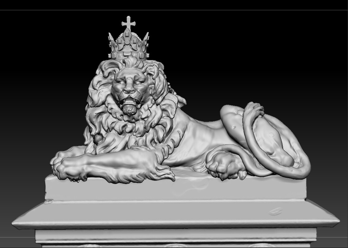 ArtStation - Czech lion hand sculpted-summer